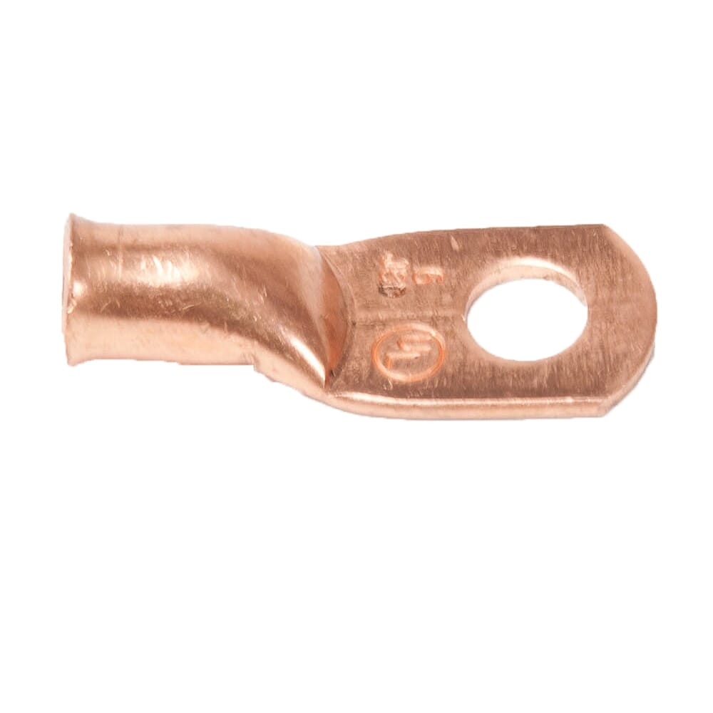 Lug for Number 6 Cable, 1/4 in Stud, 5-Pack