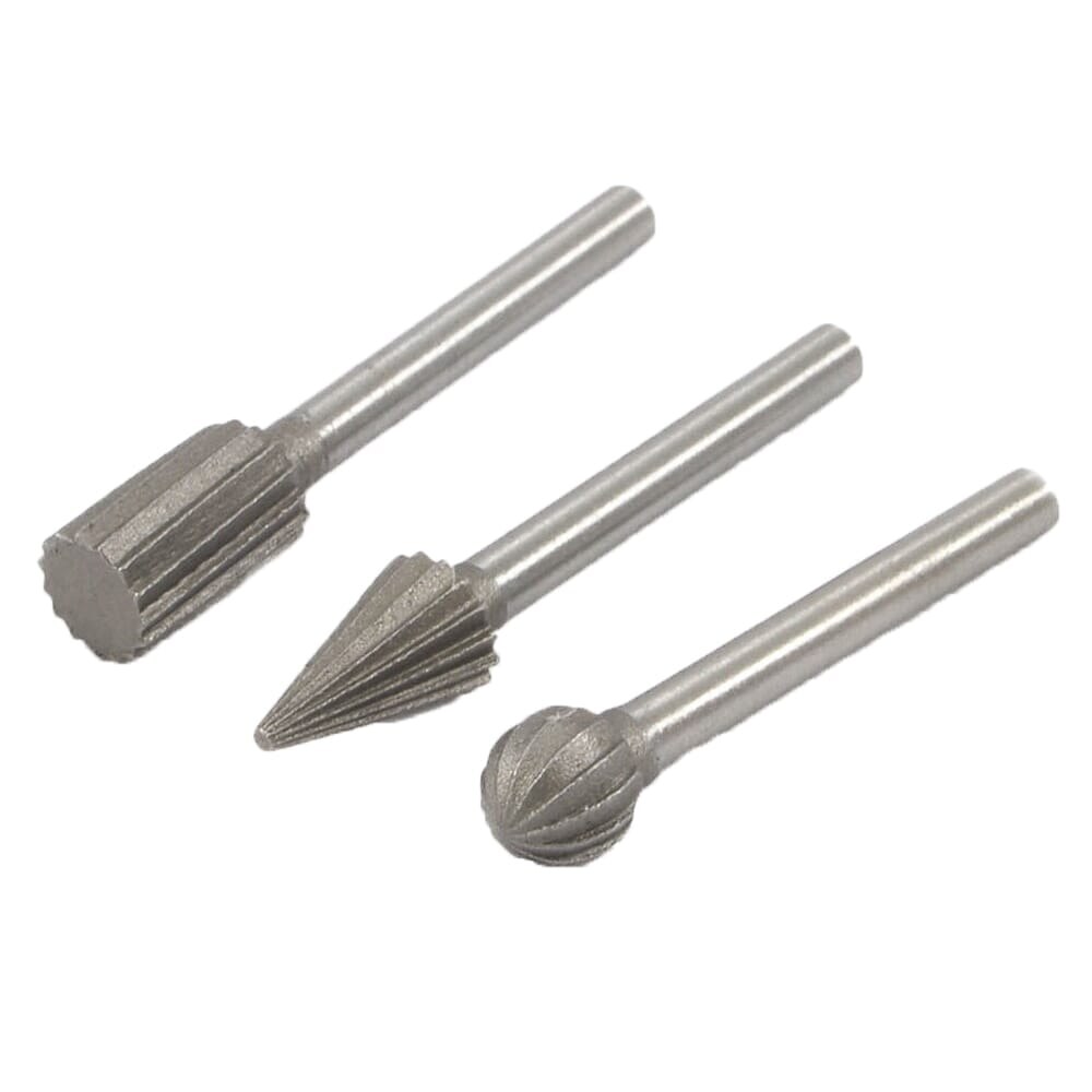 Mini-Rotary File Set with 1/8 in Shaft, 3 Piece